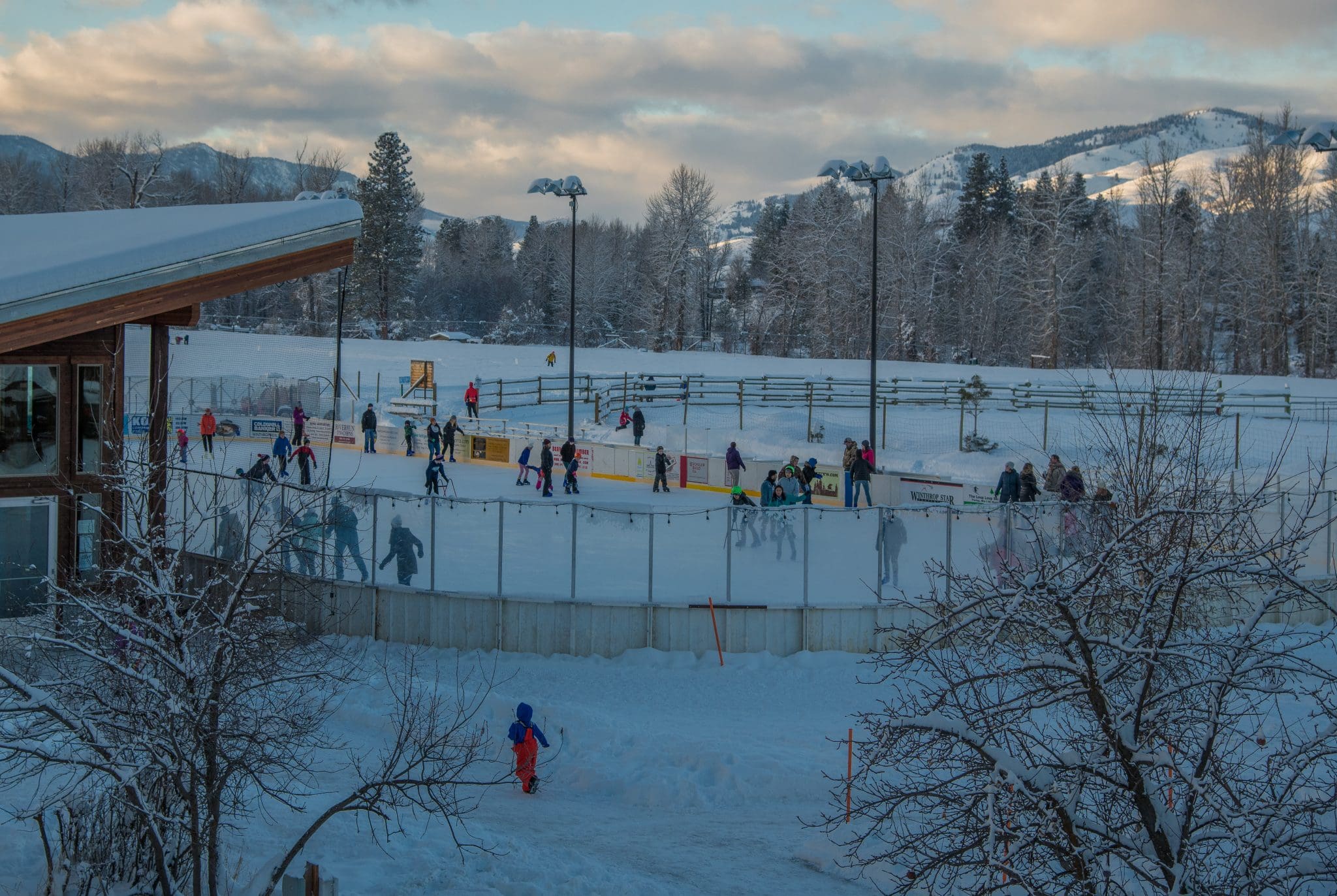 Ice Rink Open for Winter in Winthorop Washington